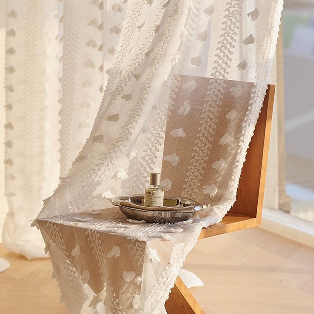 Cortina transparente Delicate Blossom – Slashop BR