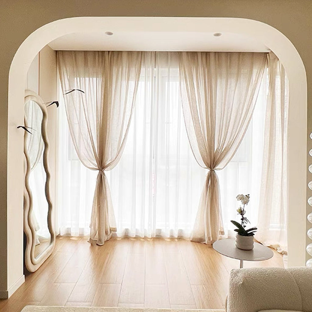 Cortina rústica de linho puro – Slashop BR